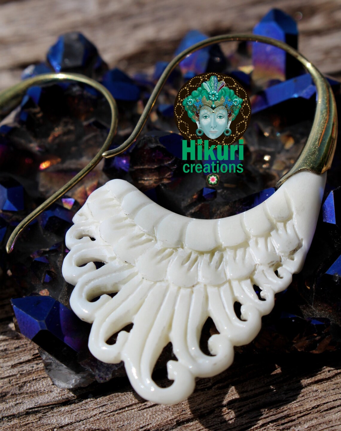 TRIBAL BONE EARINGS, Tribal Earrings, Festival Earrings, Brass Earrings ...