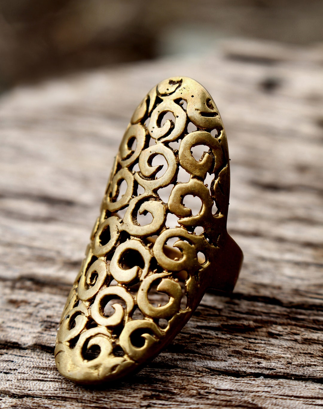 BRASS RING, Ornate, Brass Jewelry, Unique Jewelry, Hippiechic, Bohochic ...