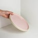 Pink Stoneware Plate Handmade Ceramic - Etsy