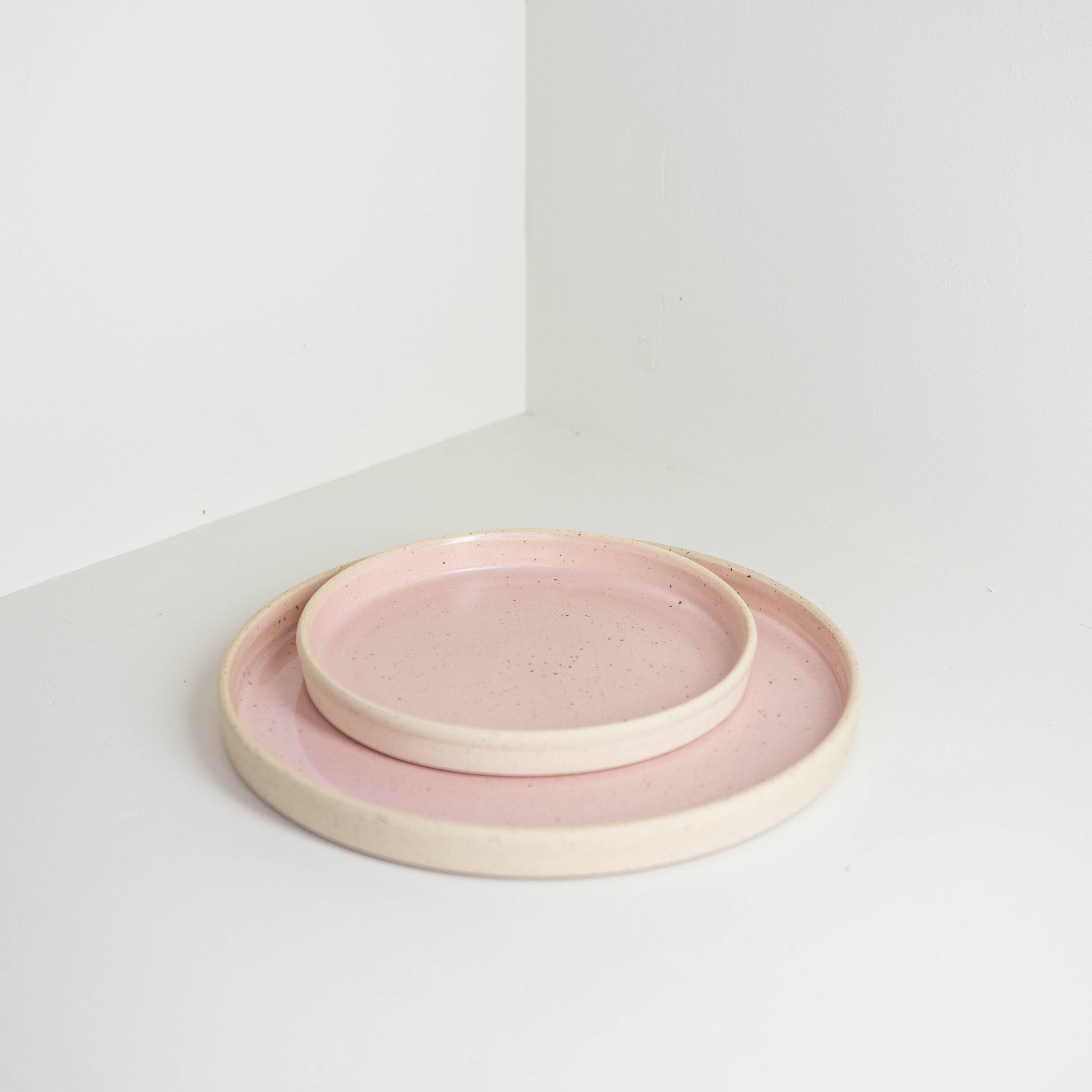 Pink Stoneware Plate Handmade Ceramic - Etsy