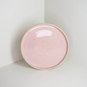 Pink Stoneware Plate Handmade Ceramic - Etsy
