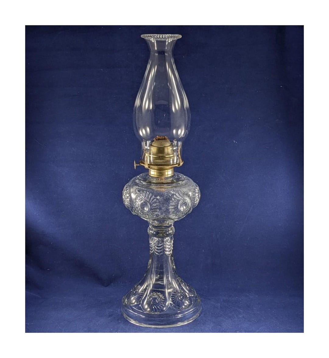 Antique Pinwheel Kerosene / Oil Stand Lamp, XL 20" With Chimney - Etsy