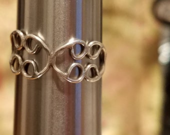 925 Sterling Silver Abstract Floral Design Wide Ring Size 5 1/4 - Etsy