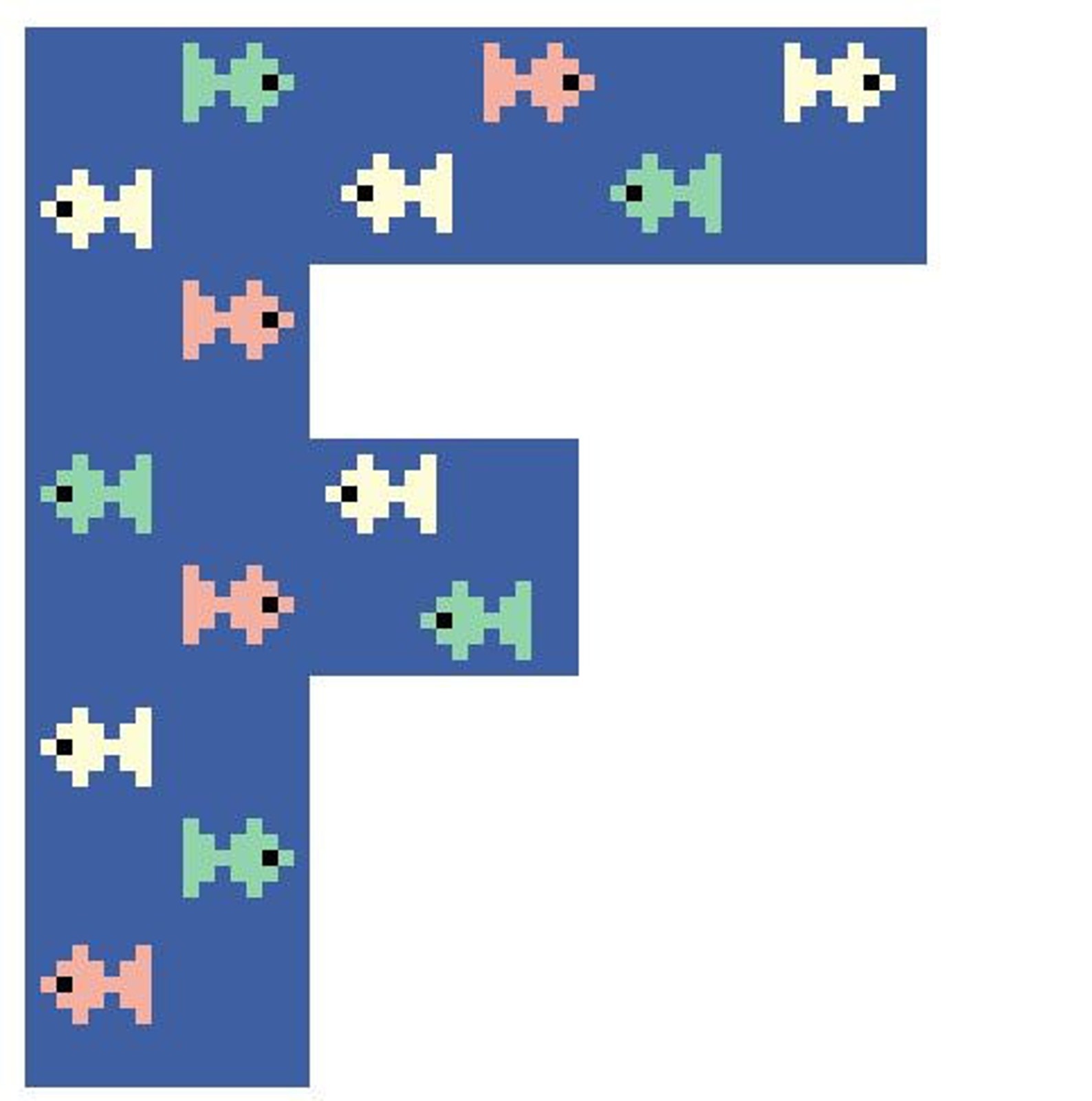 F is for Fish: Cross-stitch PATTERN ONLY - Etsy