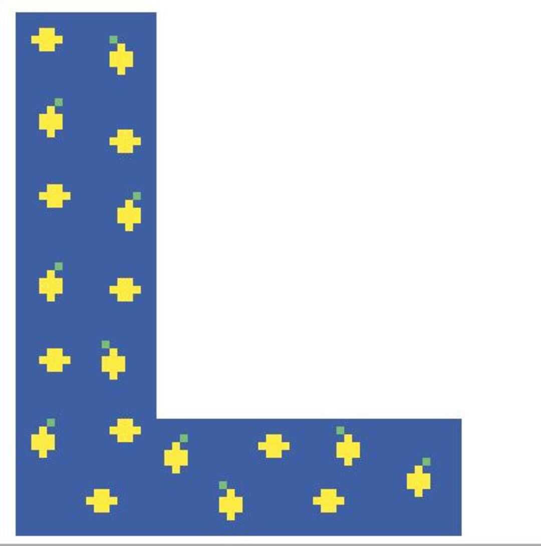 L is for Lemon: Cross-stitch PATTERN ONLY - Etsy