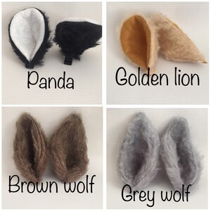 Animal Ear Hair Clips - Cheetah, Giraffe, Zebra, Koala, Lion, Bear, Cat ...