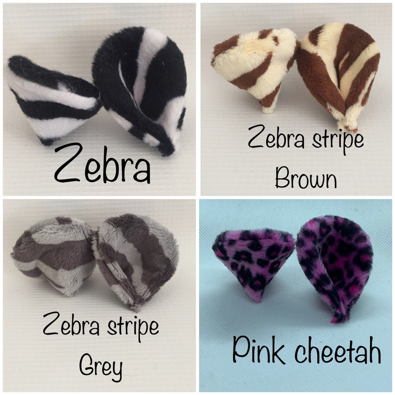 Animal Ear Hair Clips Cheetah Giraffe Zebra Koala Lion - Etsy