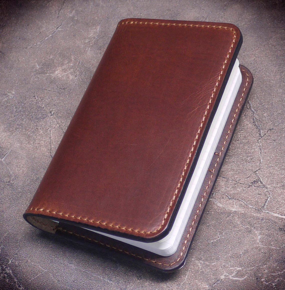 Luxury Dark Cognac Horween Wallet With 4 Credit Card Pockets | Etsy