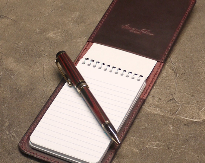 Premium Burgundy 8 Horween Chromexcel Leather Flip Note Pad Cover - Etsy