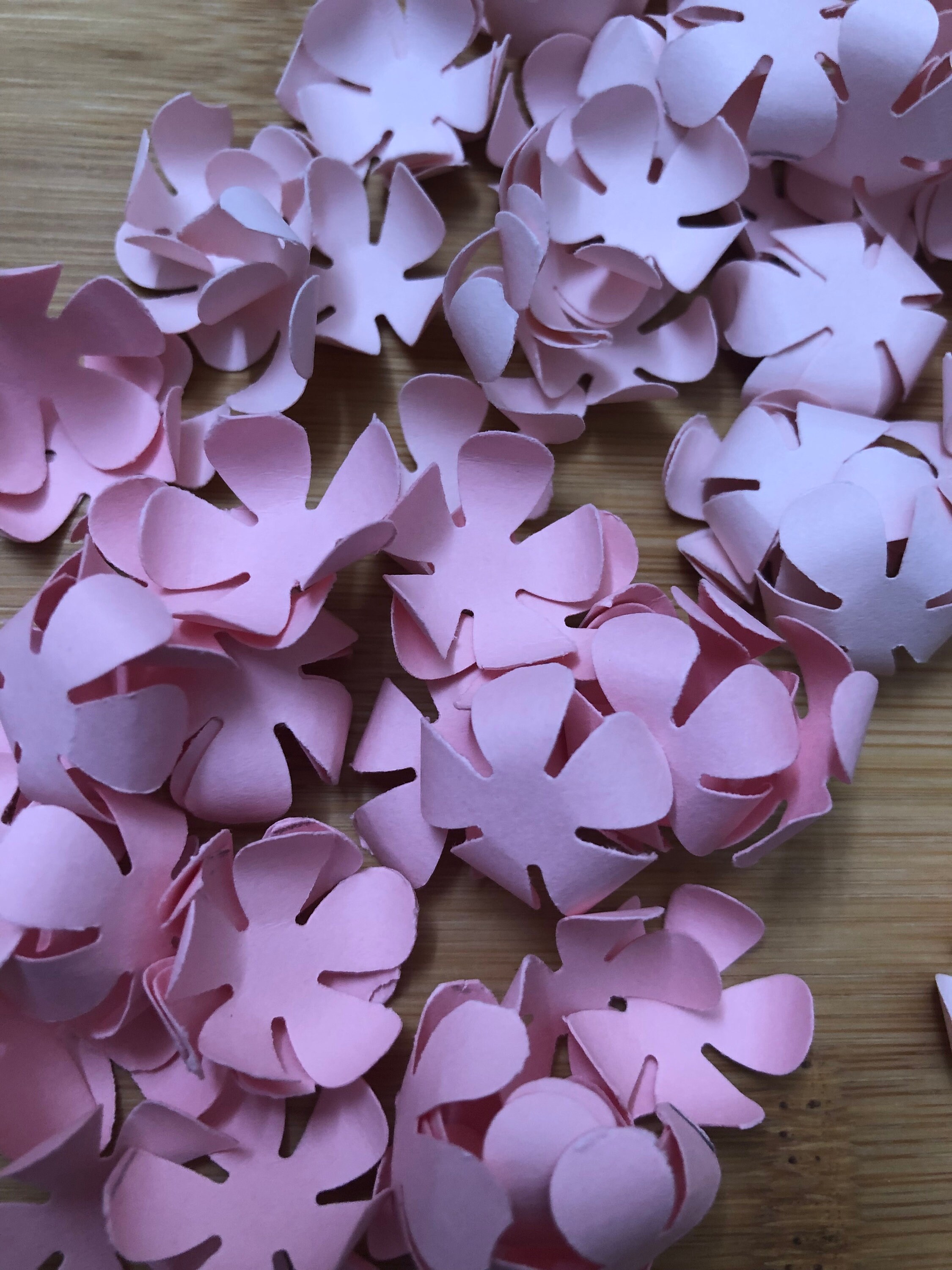 5 Pink Shade Paper Flowers - Etsy