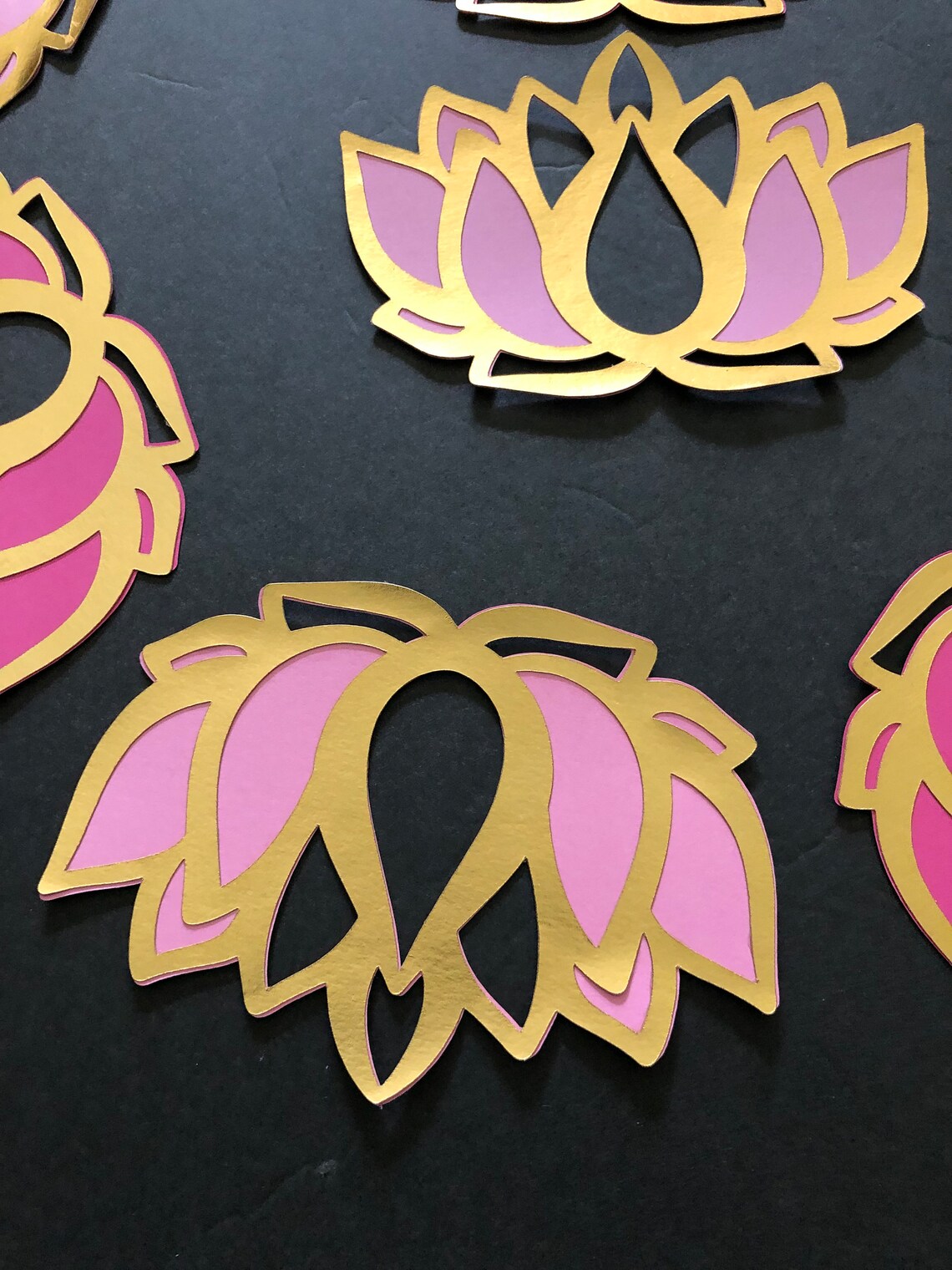 Set of ( 10) Pink Shade Paper Craft Lotus for Decorations - Etsy