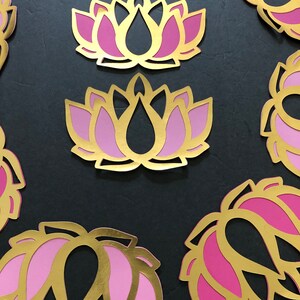 Set of ( 10) Pink Shade Paper Craft Lotus for Decorations - Etsy