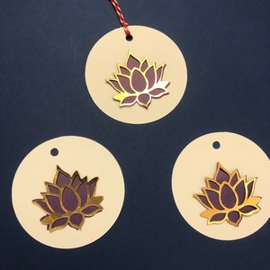 25 QTY Lotus Flower Gift Tags-party Tags-gift Topper - Etsy