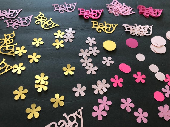 60 pc BABY girl shower baby confetti/party confetti/baby shower ...