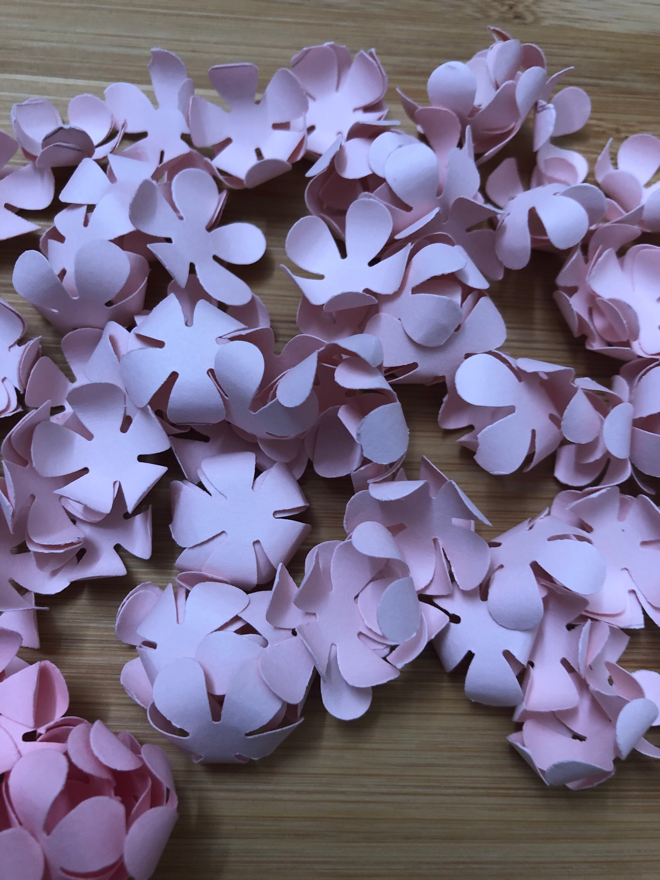 5 Pink Shade Paper Flowers - Etsy