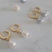 Fresh Water Pearl Huggies. Gold Pearl Earrings. Everyday Pearl Jewelry ...