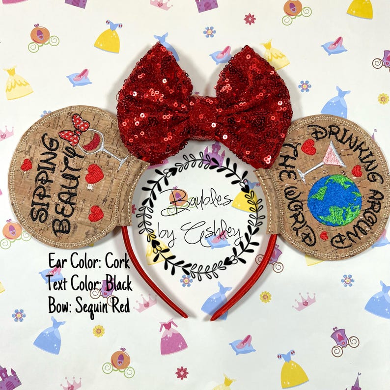 Sipping Beauty Drink Around the World Checklist Doublesided Mouse Ears ...