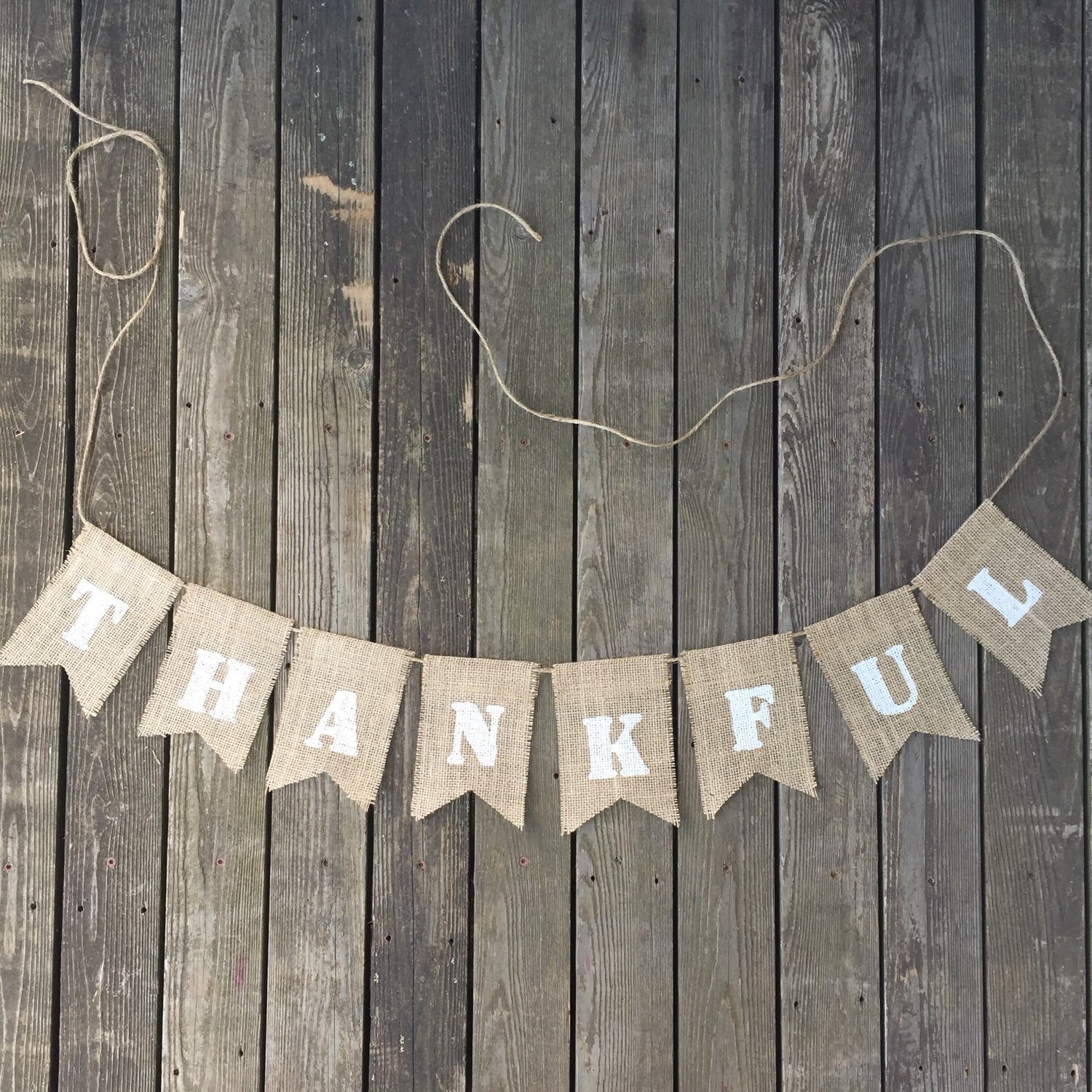 Burlap Thankful Banner - Etsy