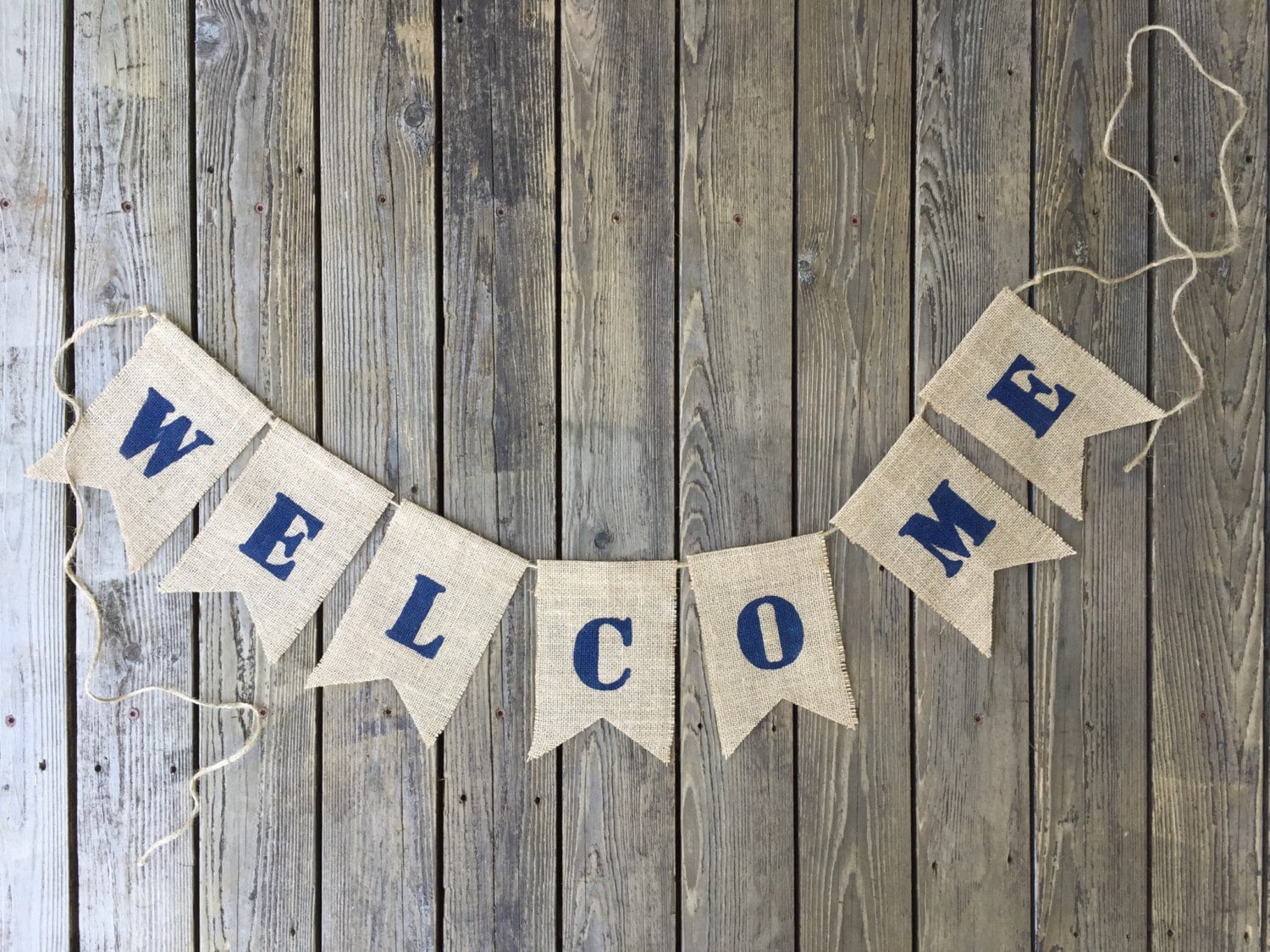 Burlap Welcome Banner - Etsy
