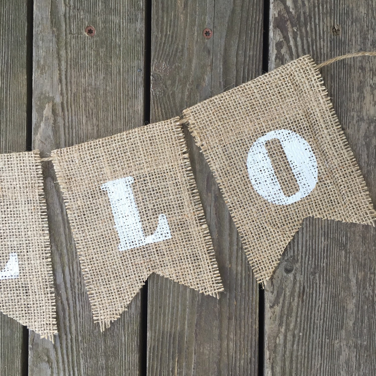 Burlap Hello Banner - Etsy