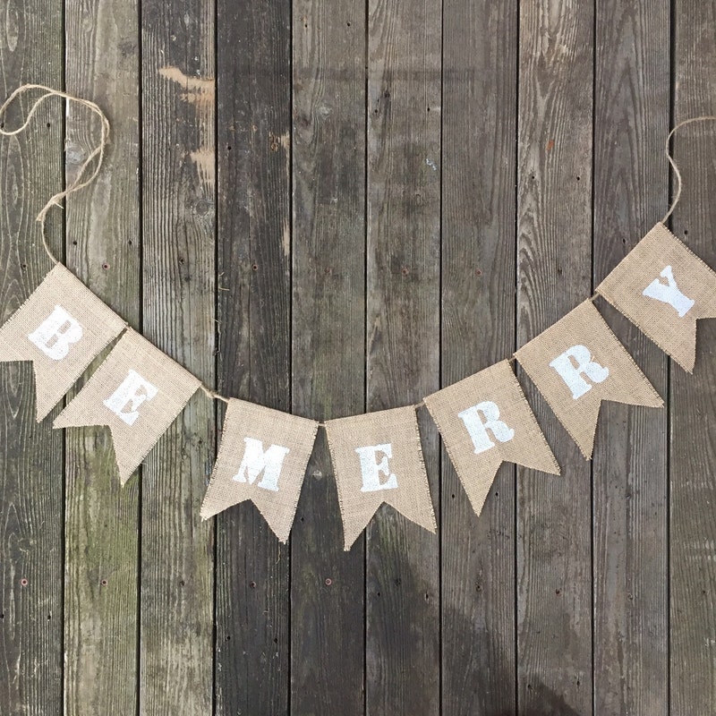 Rustic Burlap Banner - Etsy