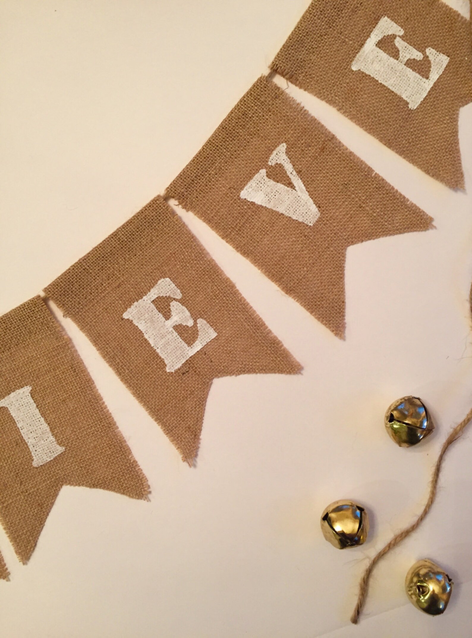 Burlap BELIEVE Banner - Etsy