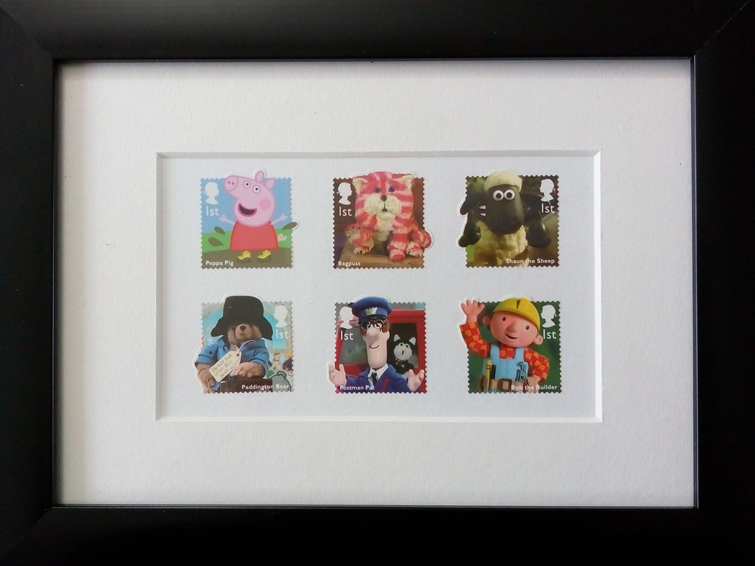 Children's TV Stamps Mint Framed From 2014 - Etsy