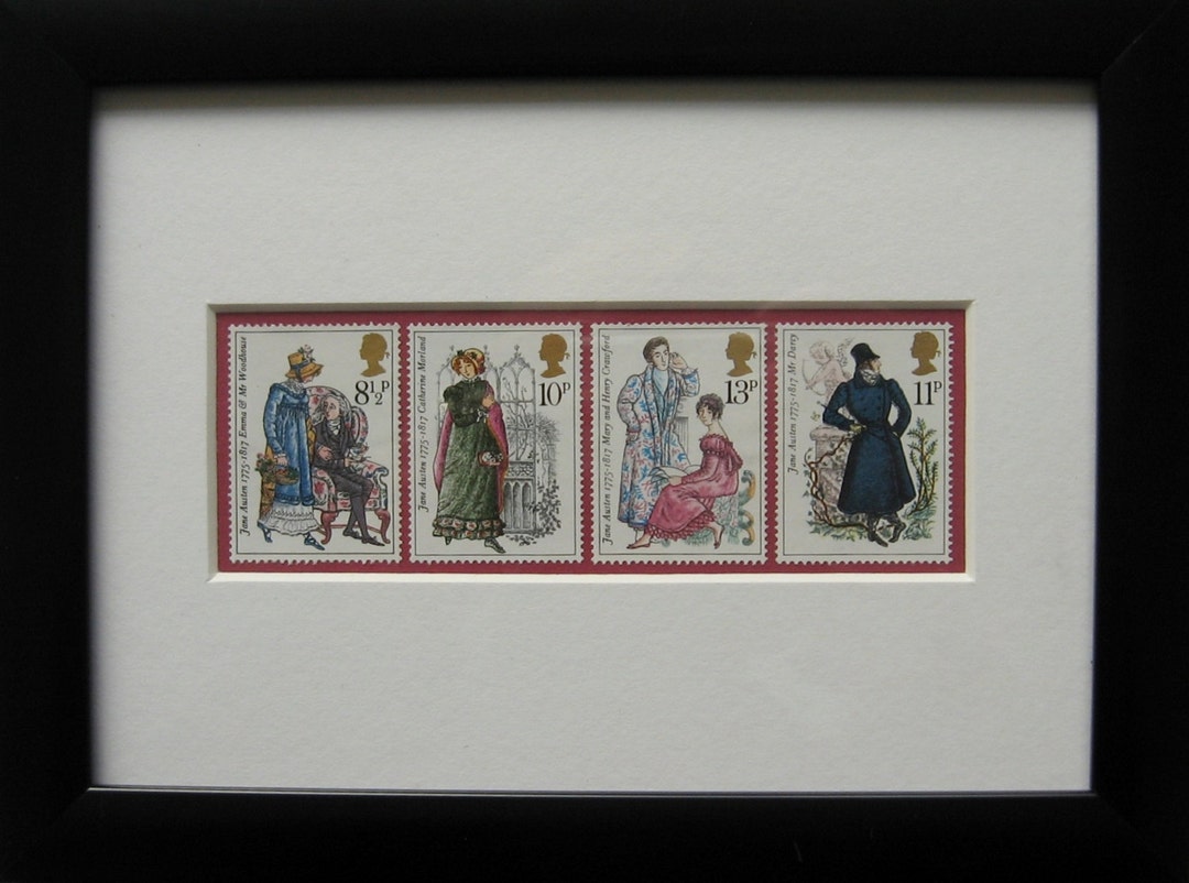 Jane Austen Framed Stamps From 1975 - Etsy