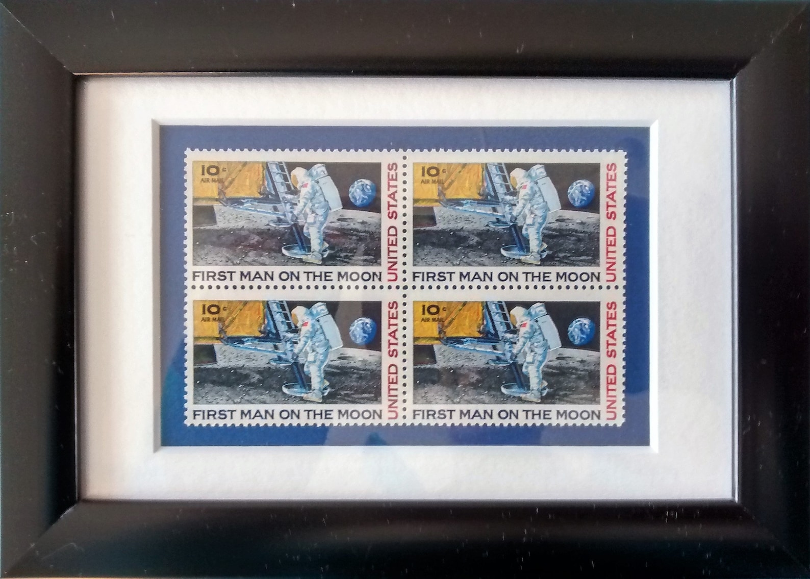 Man on the Moon Apollo 11 Stamps Mint Framed USA 1969 - Etsy