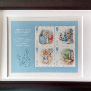 Beatrix Potter, Peter Rabbit Stamps, Mint, Framed for 150th Anniversary ...
