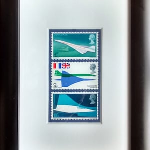 Concorde Stamps, Mint and Framed for the First Flight in 1969 - Etsy