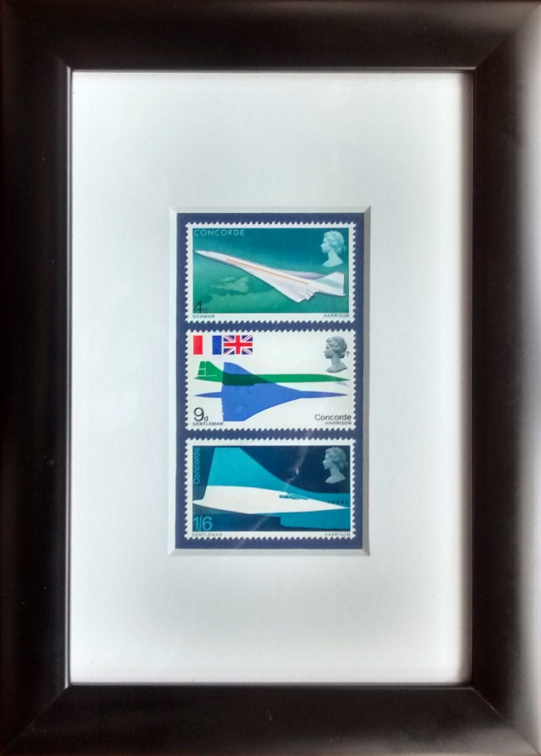 Concorde Stamps, Mint and Framed for the First Flight in 1969 - Etsy