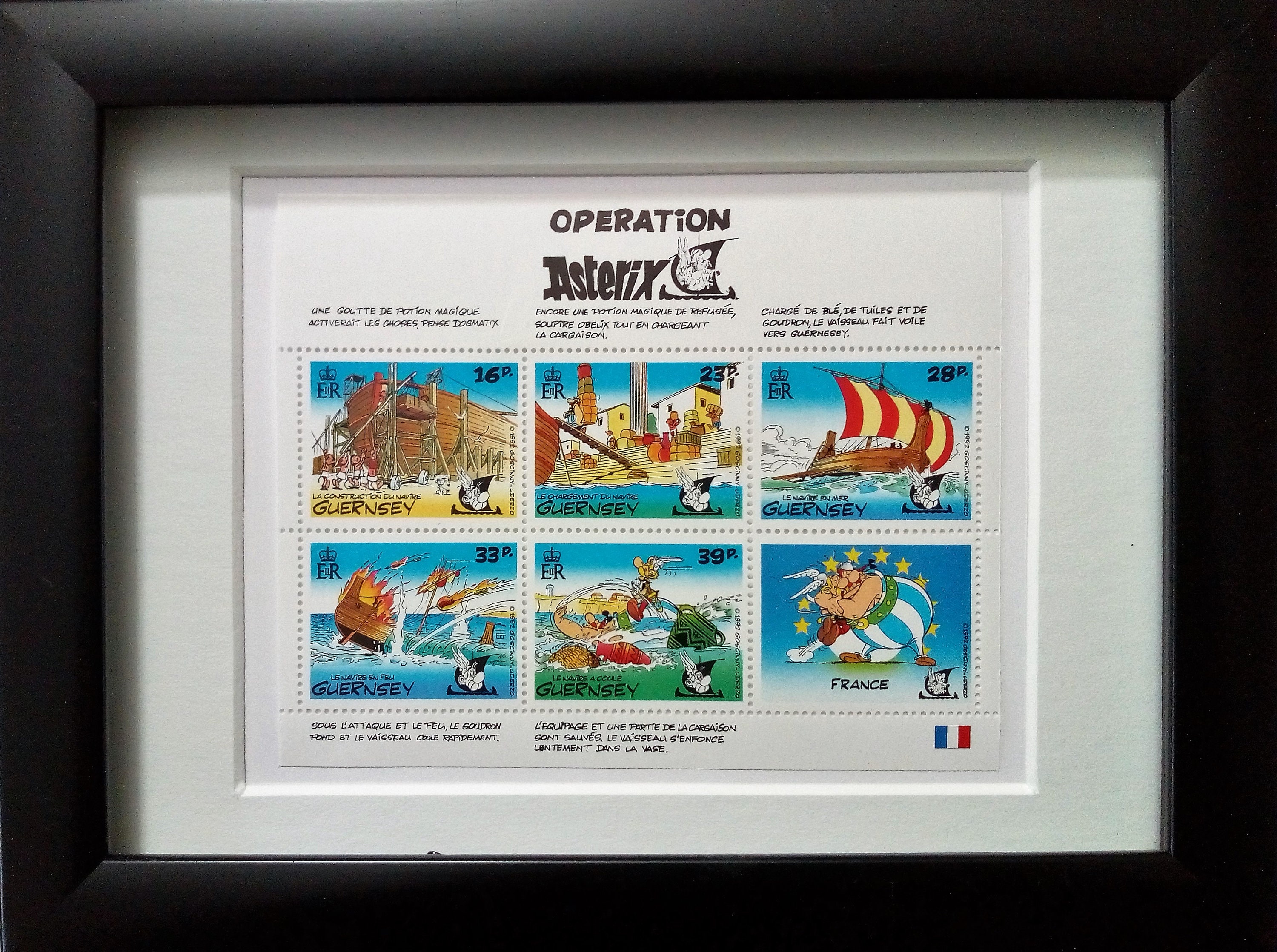 Asterix, Stamps Framed Guernsey 1992 - Etsy UK