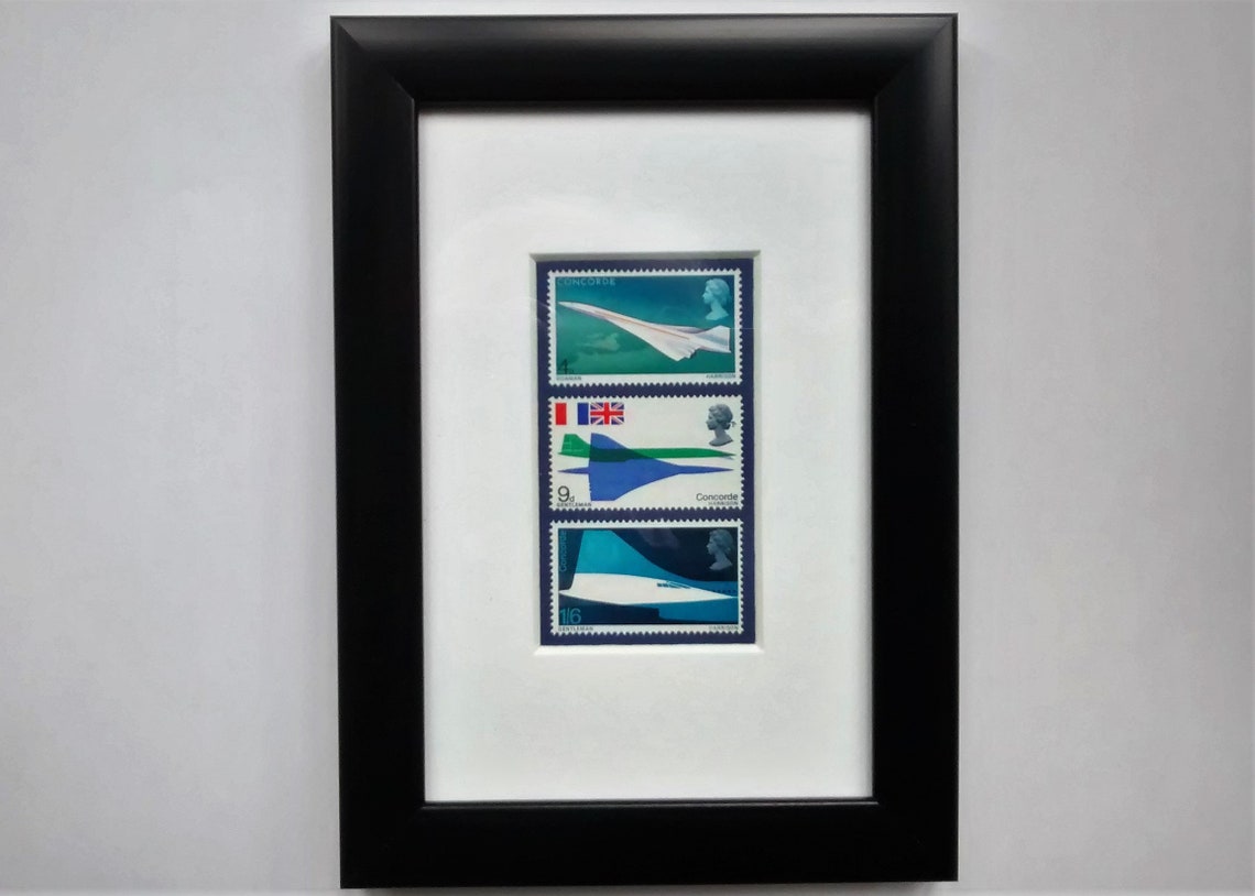 Concorde Stamps, Mint and Framed for the First Flight in 1969 - Etsy