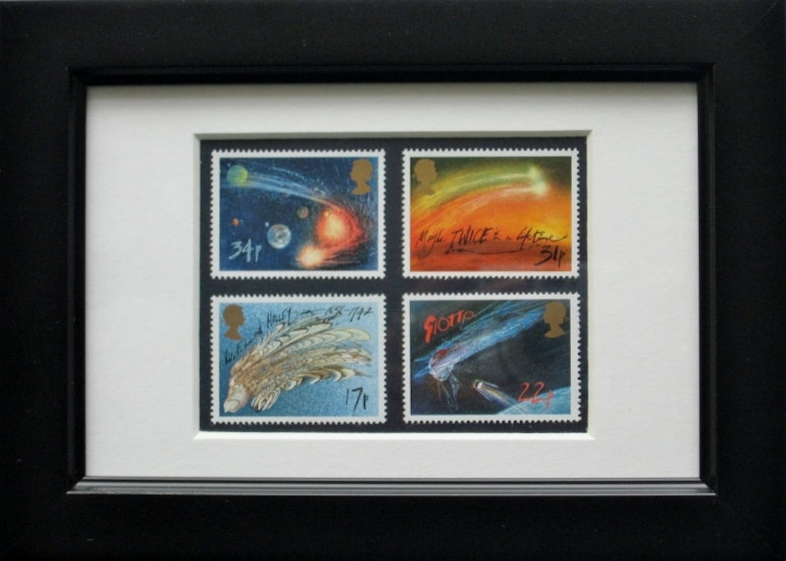 Halley's Comet Framed Stamps From 1986 - Etsy