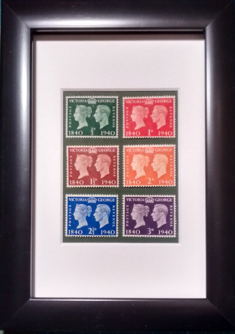 Penny Black Centenary Stamps Mint Framed From 1940 - Etsy UK
