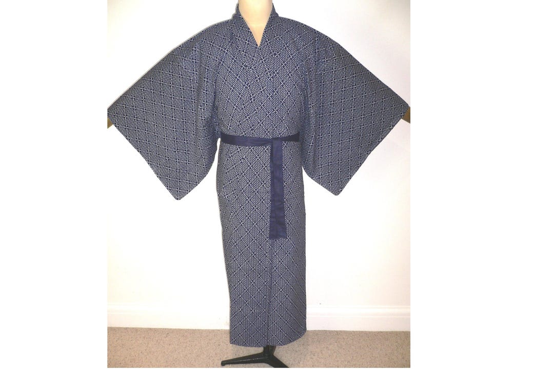 Rare Vintage, Men's, Japanese, Authentic Traditional, Cotton, Yukata ...