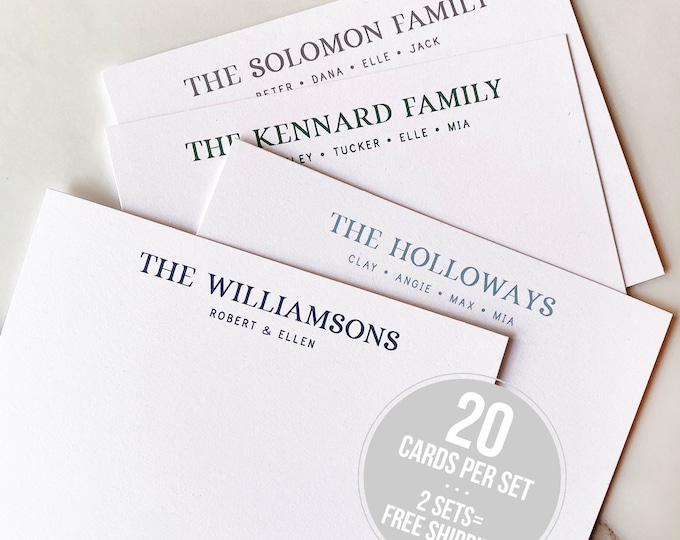 Personalized Stationery Classic Font Family Stationary - Simple Family ...