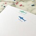 Shark Personalized Stationery Boys Custom Stationary Set of - Etsy