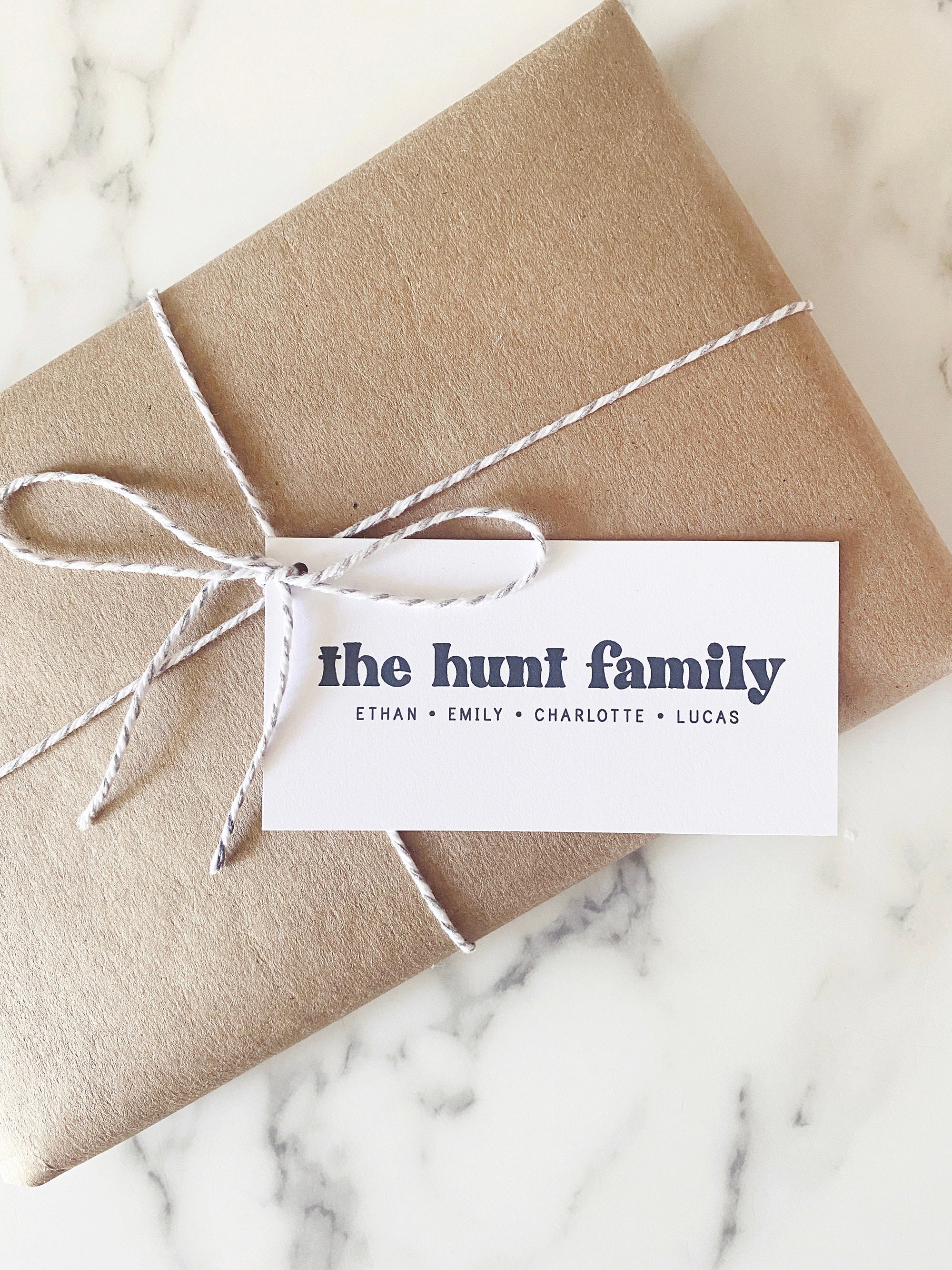 Personalized Gift Tags Vintage Family Gift Tags Custom | Etsy