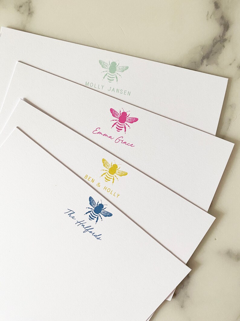 Personalized Stationery Bee Personalized Stationary Bees - Etsy
