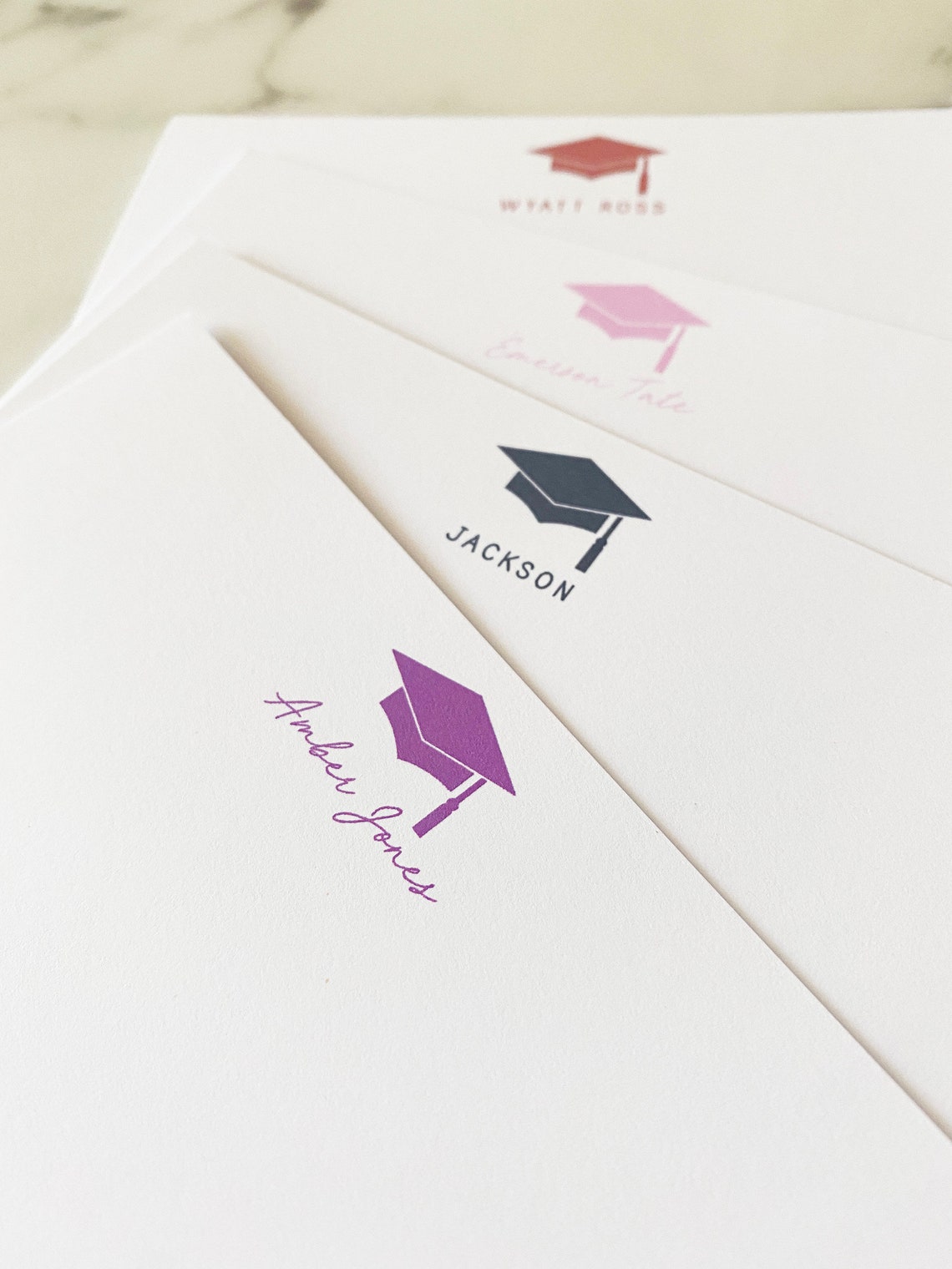 Graduation Personalized Stationary Graduation Cap Stationery - Etsy