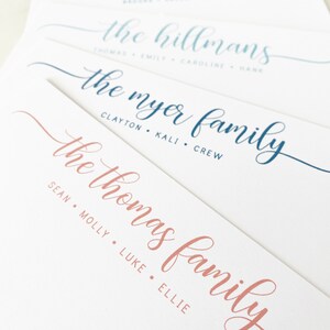Personalized Stationary Script Font Family Stationery - Family ...