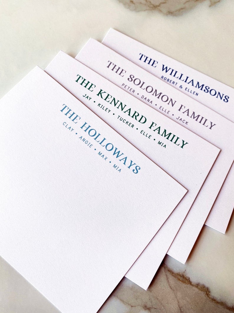 Personalized Stationery Classic Font Family Stationary - Etsy
