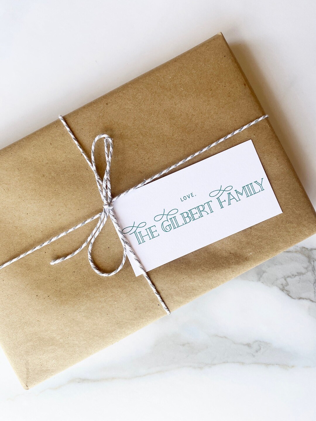 Personalized Gift Tags for Families classy Font Family Gift Tags Custom ...