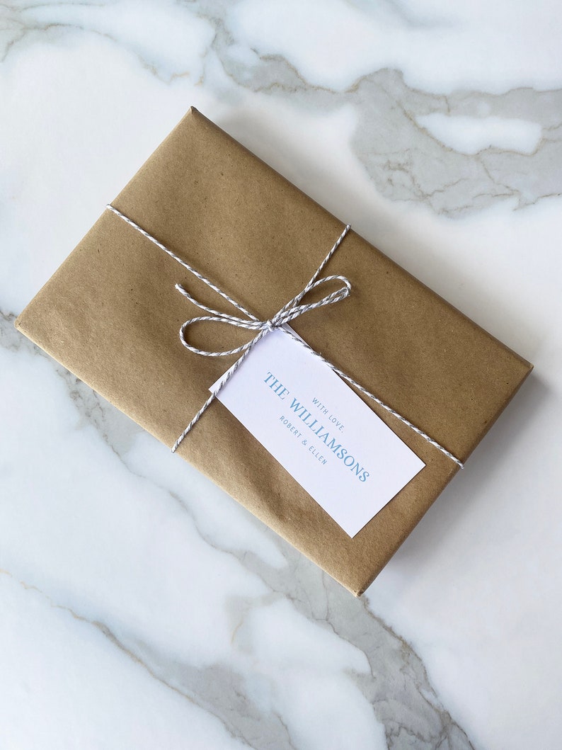 Personalized Gift Tags for Men Families Simple Classic Font | Etsy