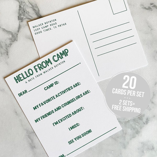 Camping Postcard - Etsy