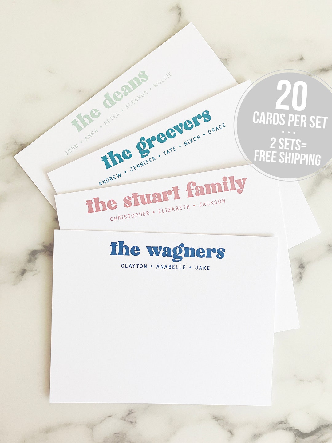 Personalized Stationary - Vintage Font Family Stationary - Personalized ...