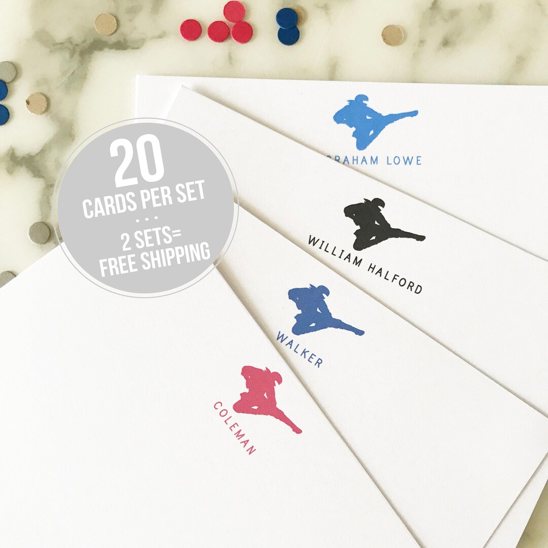 Ninja Warrior Stationary Boys Personalized Stationery Set of 20 Flat ...