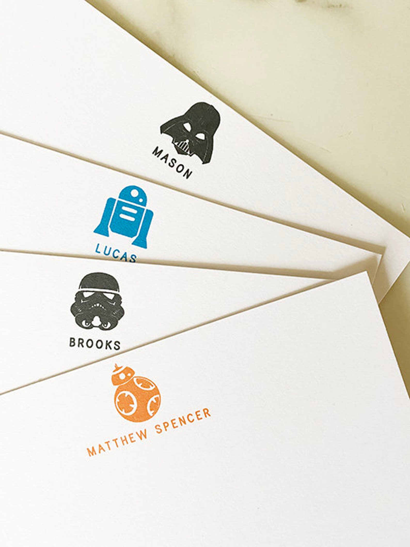 Star Wars Stationary Set of 20 Cards Personalized Stationery - Etsy